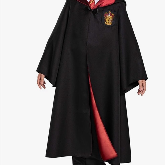 Costumes | Black And Red Wizard Robe With Crest | Poshmark